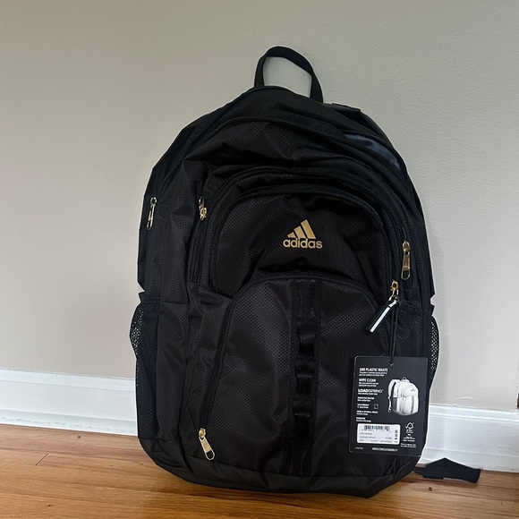adidas | Bags | Adidas Black And Gold Mens Backpack | Poshmark